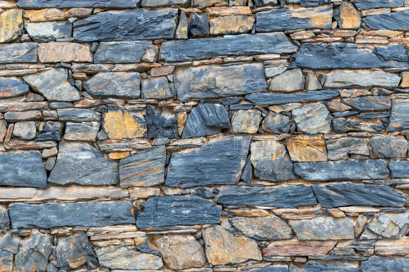 Rustic Stone Wall Texture Natural Slate Construction Background Stock Photo - Image of slate ...