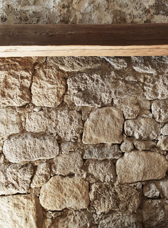 Rustic Stone Wall Texture with Wooden Beam High Quality Image Stock ...