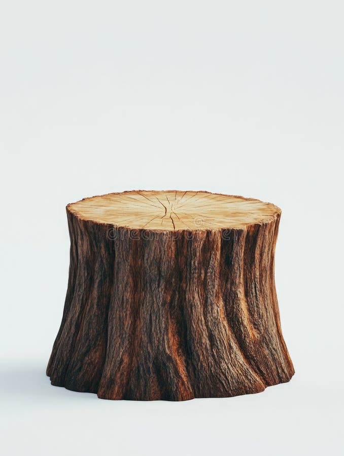 Natural Wooden Stump Stool stock photo. Image of wood - 361931582
