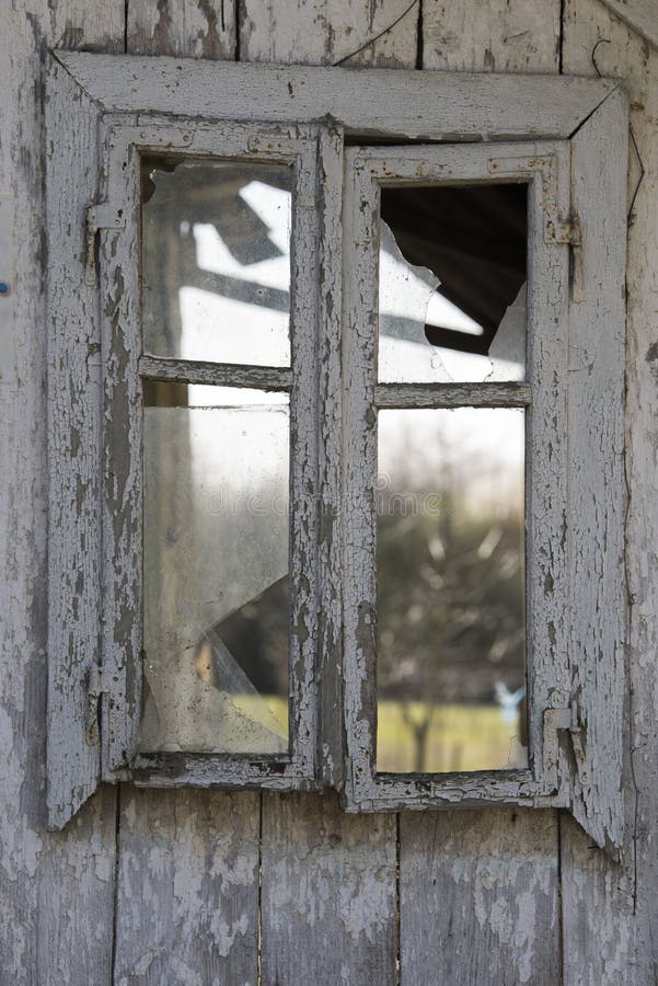 Rustic style aged window. stock photo. Image of architectural - 246735586