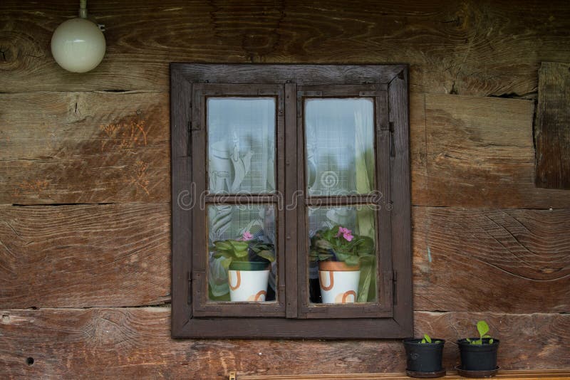 Rustic style aged window. stock image. Image of focus - 259630663