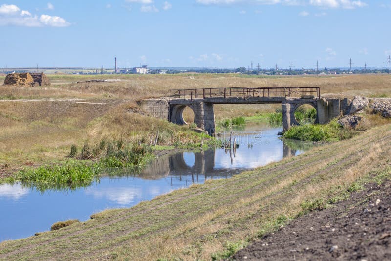 Bridge Over the Little River Stock Image - Image of river, august ...