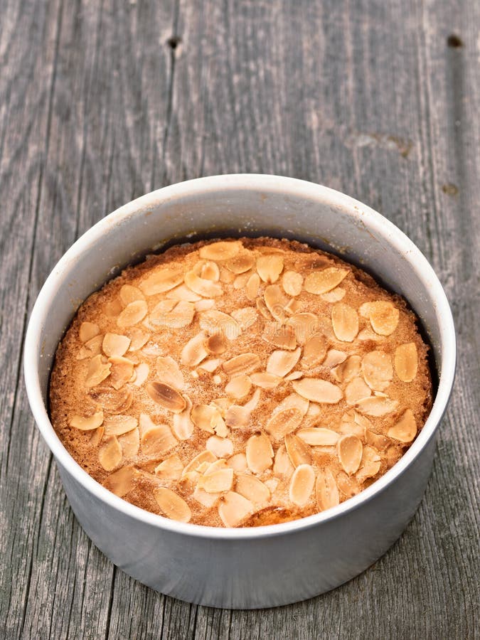 Rustic Swedish Almond Cake in Baking Tin Stock Image - Image of swedish ...