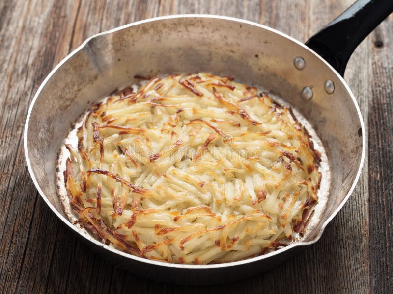 Rustic swiss potato rosti stock photo. Image of roesti - 63677832