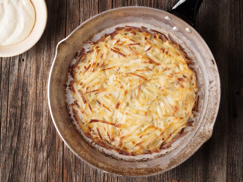 Rustic swiss potato rosti stock image. Image of baked - 63685083