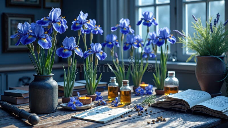 Sunlit Floral Arrangement Essential Oils Stock Photos - Free & Royalty ...