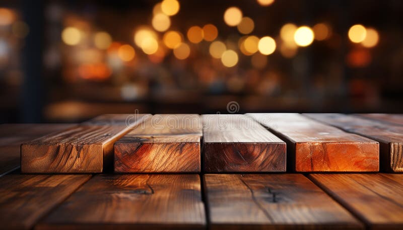 Rustic Table Design with Old Fashioned Wooden Plank Backdrop Generated ...