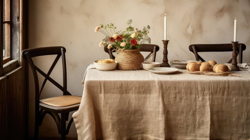 Rustic tablecloth texture stock illustration. Illustration of decor ...