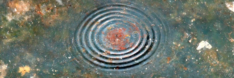 Rustic Teal Metal Texture with Circular Ripples Aged Surface Background ...