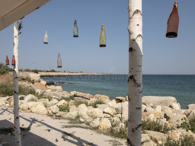 Rustic Terrace on the Black Sea Coast Stock Photo - Image of constanta ...