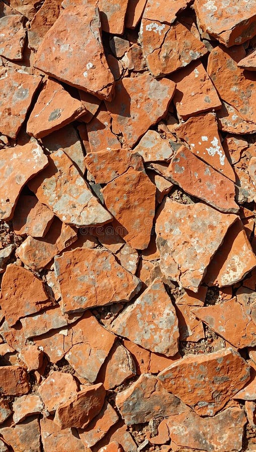 Rustic Terracotta Pottery Shards with Weathered Surfaces Stock ...