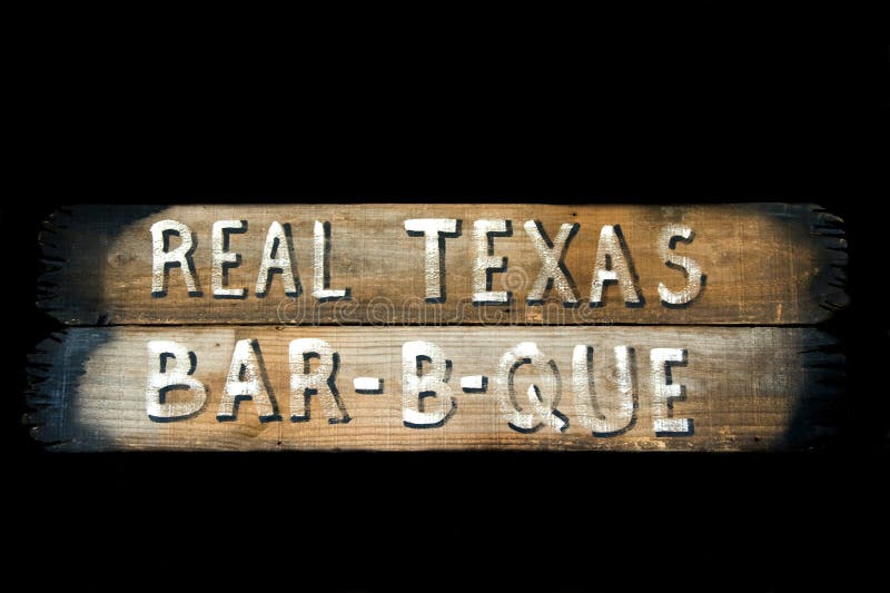 Rustic Texas barbecue sign stock photo. Image of exterior - 6108962