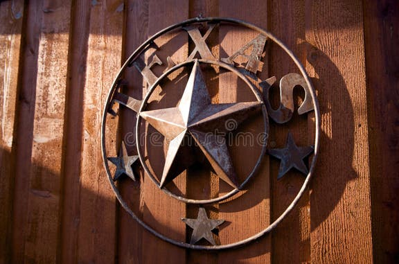 A Rustic Texas Star Hanging Stock Photo - Image of brown, rustic: 7853552