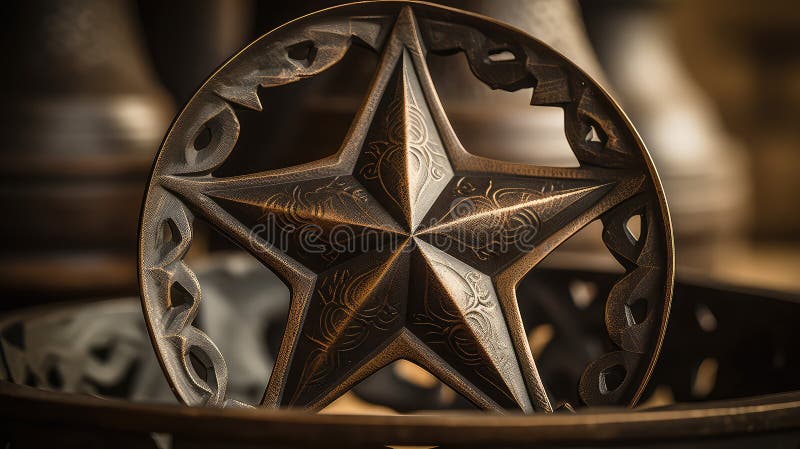 Rustic texas star stock illustration. Illustration of worn - 319427099