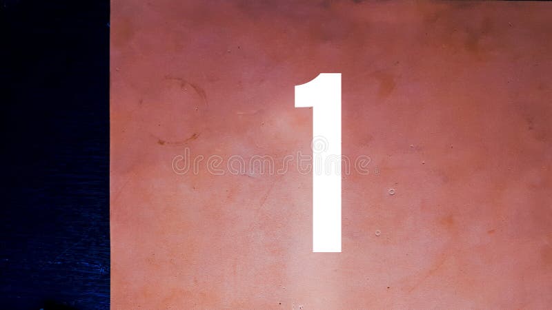 Rustic Texture in Two Colors with Number One Stock Image - Image of ...
