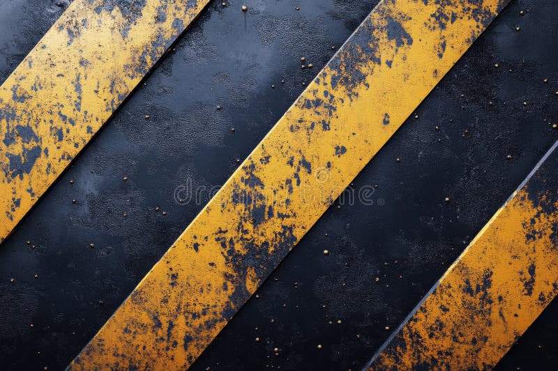 Rustic Textured Background with Yellow Diagonal Stripes Against a Worn ...