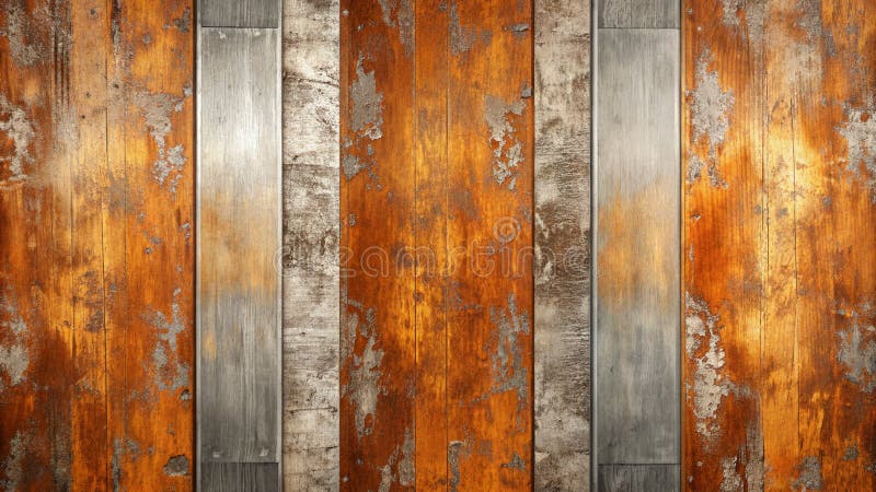 Rustic Textured Panels with Orange Brown and Silver Tones Wallpaper Background Generative AI ...