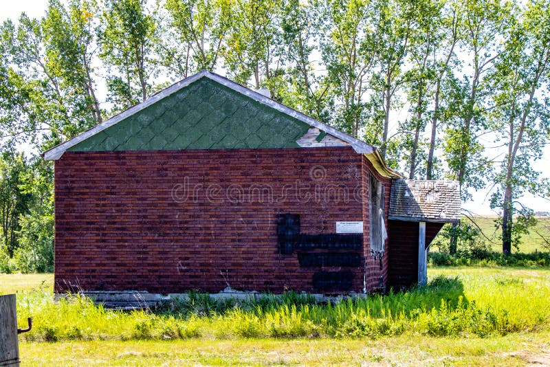 Rustic Town Hall. Kneehill County,Alberta,Canada Stock Photo - Image of ...