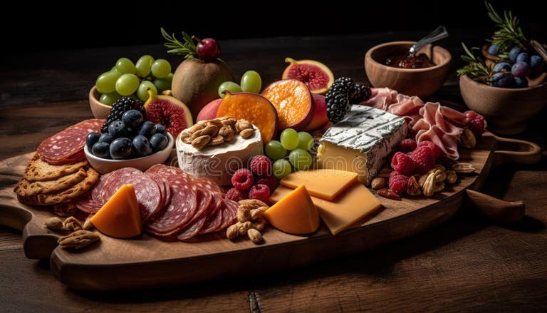 Meat Cheese Fruit Tray Stock Illustrations – 584 Meat Cheese Fruit Tray ...