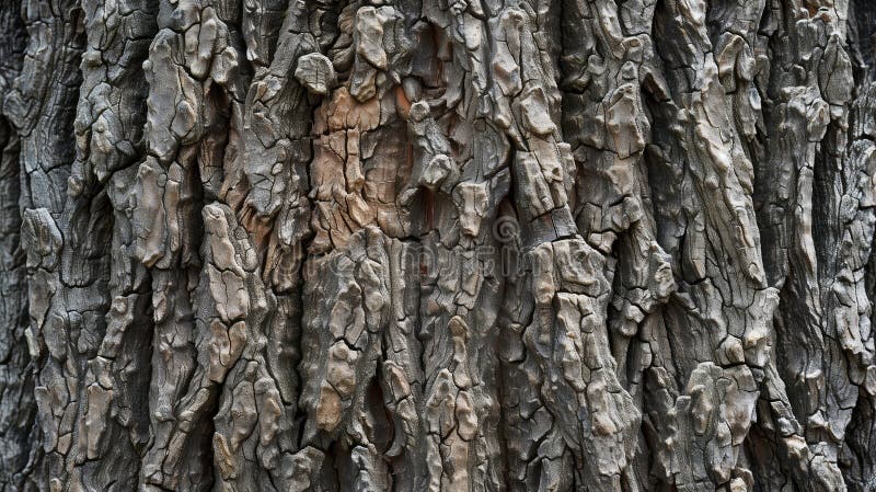 Rustic Tree Bark Texture with Deep Grooves and Knots in Brown Stock ...