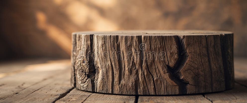 Rustic Tree Stump Side Table Nature Wood Texture Stock Photo - Image of ...