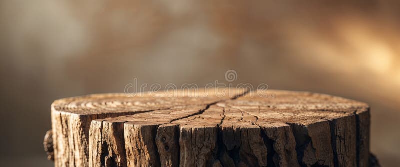 Rustic Tree Stump Side Table Nature Wood Texture. Stock Image - Image ...