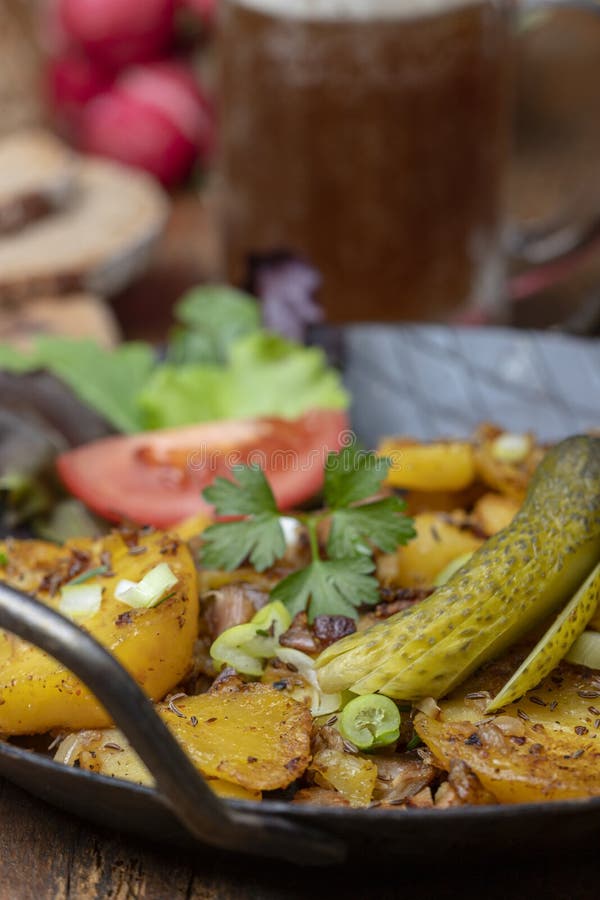 Rustic tyrolean groestl stock photo. Image of delicious - 191712630