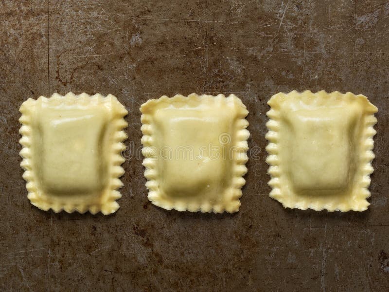 Rustic Uncooked Italian Ravioli Pasta Stock Photo - Image of color ...