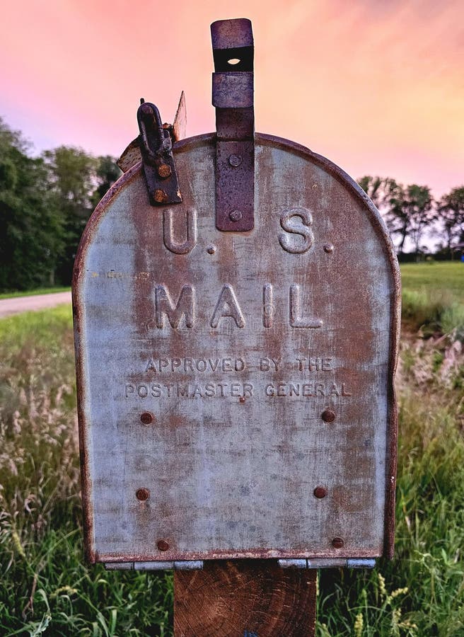 Rustic United States Mailbox in Rural America. Editorial Photo - Image ...