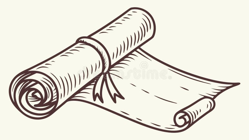 Vintage Scroll Document Ancient Paper Text Vector Art, Vector Design ...