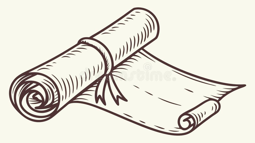 Vintage Scroll Document Ancient Paper Text Vector Art, Vector Design ...