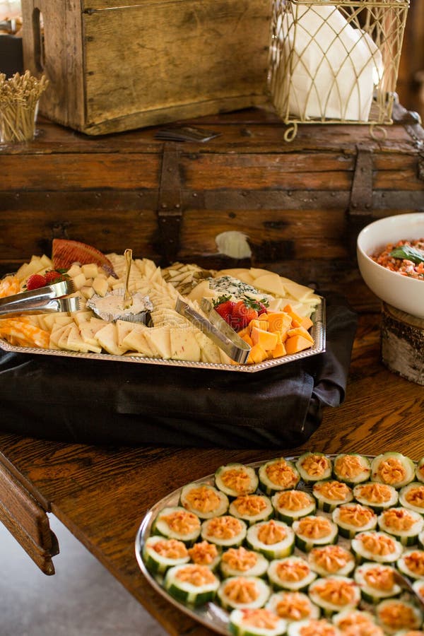 Rustic Vegetable, Cheese, Fruit Appetizer Display with Garnish Stock ...