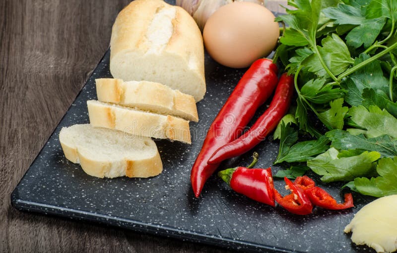 Rustic vegetarian omelette stock photo. Image of fried - 49105108