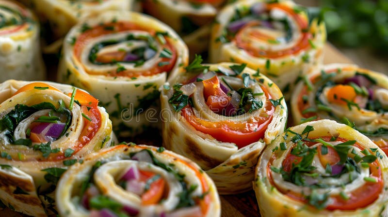 Rustic Vegetarian Rolls: Nourishing Dishes for a Balanced Diet Stock ...