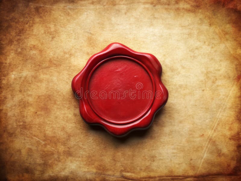 Rustic Vintage Paper with Blank Red Seal Perfect for Certificates ...