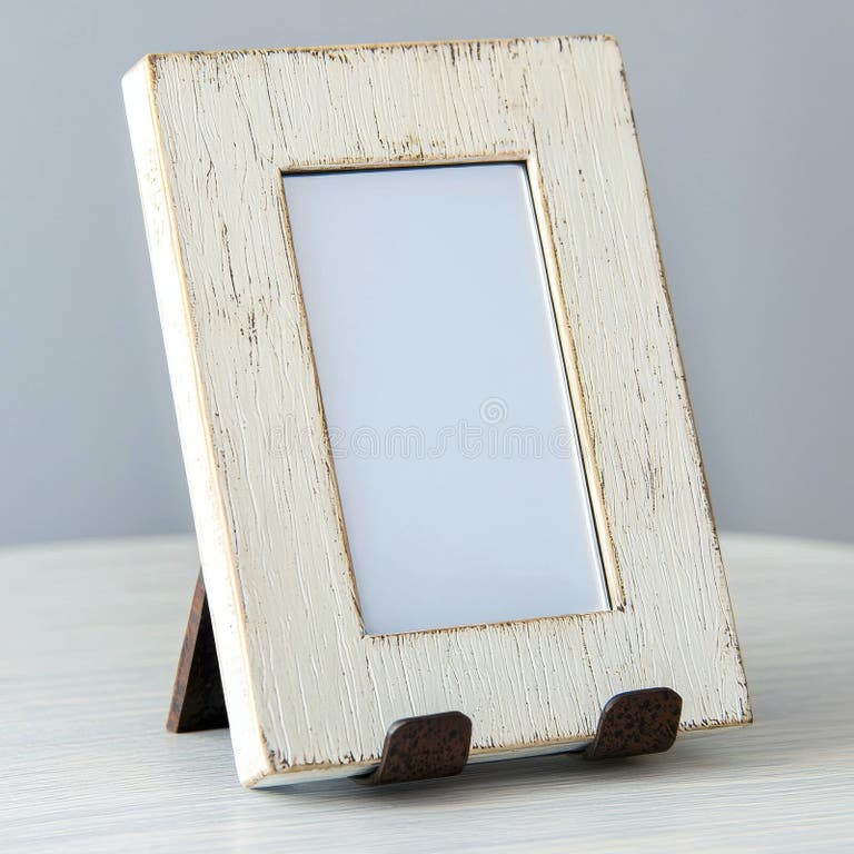 Rustic Vintage Photo Frame on Table with Blank Space for ...