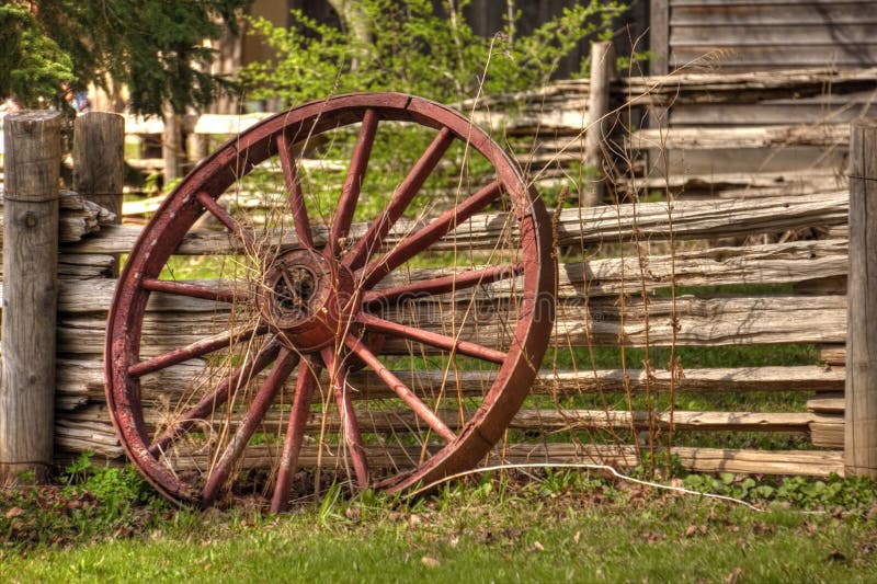 Rustic Wagon Wheel stock photo. Image of wagon, wooden - 24221154