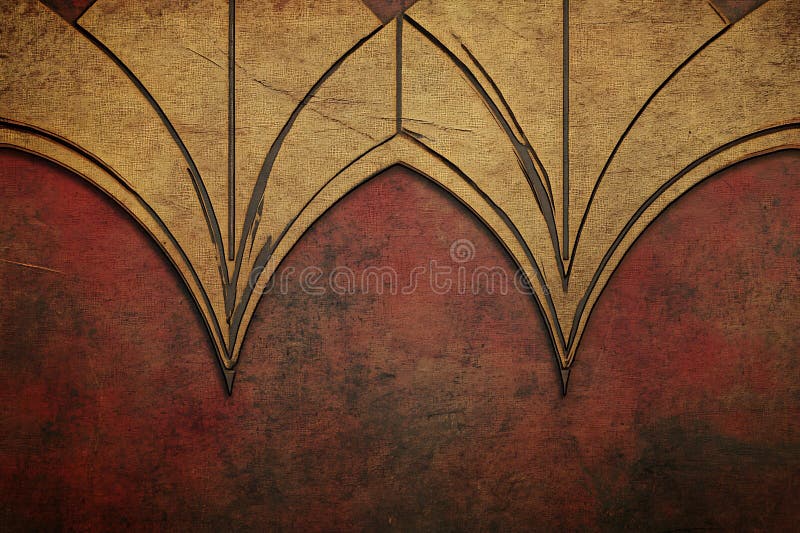 Rustic Wall Art Features a Pattern of Interlocking Arches Resembling ...