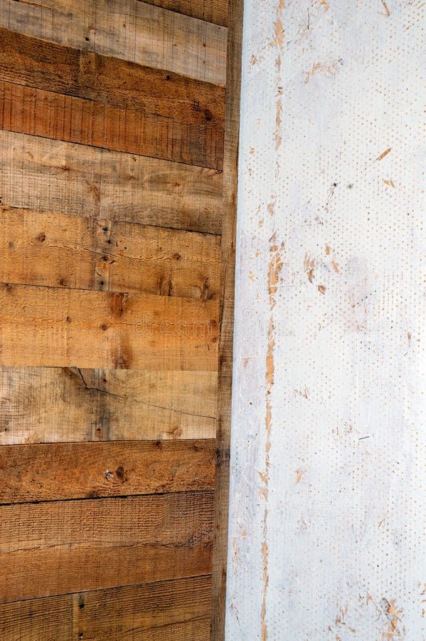 Rustic Wall Corner with Two Patterns Stock Image - Image of decor ...