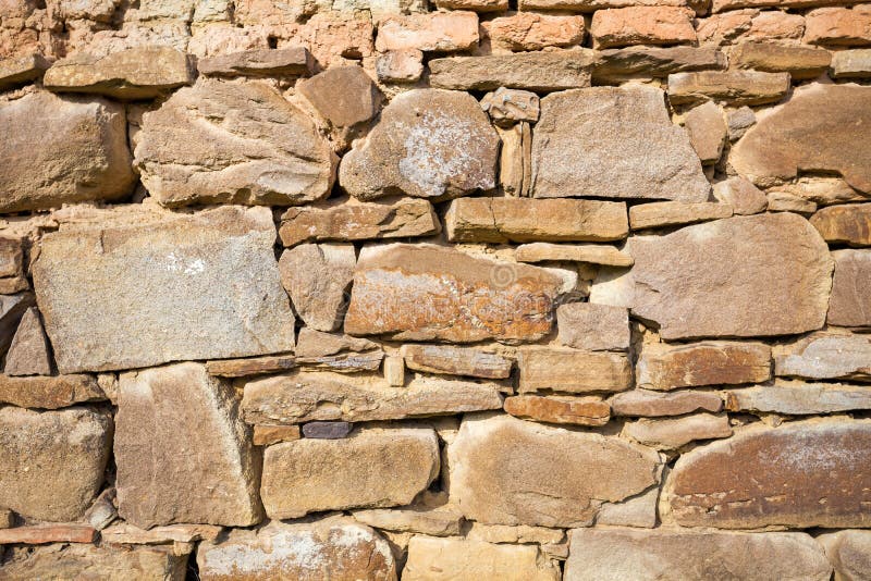 Rustic Wall with Layers of Different Shapes Stock Photo - Image of ...