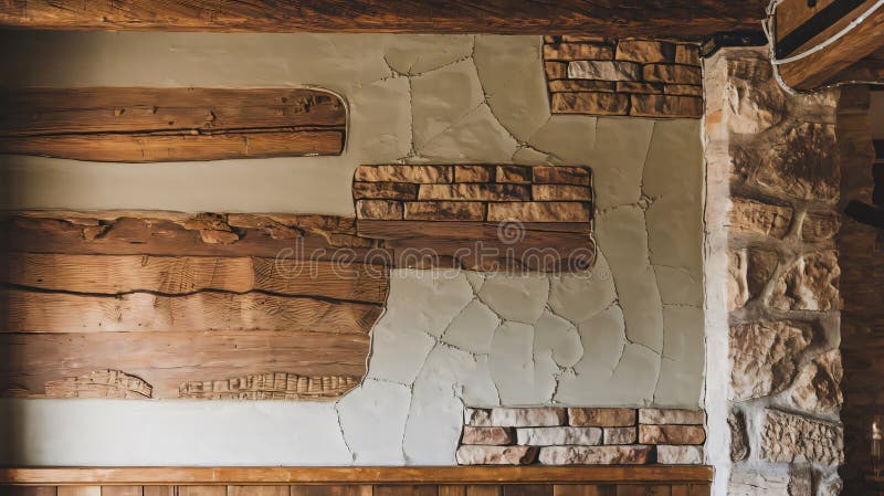 Rustic Wall Texture, Stone, Wood, and Plaster Design Good Resolution ...
