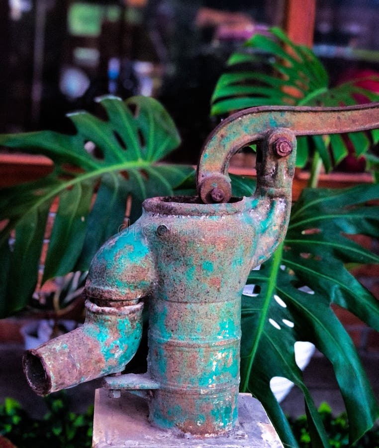 Rustic water pump stock image. Image of water, rare - 210751801