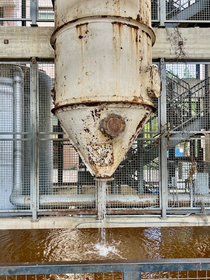 Rustic Water Silo with Industrial Accents. Stock Photo - Image of tree ...