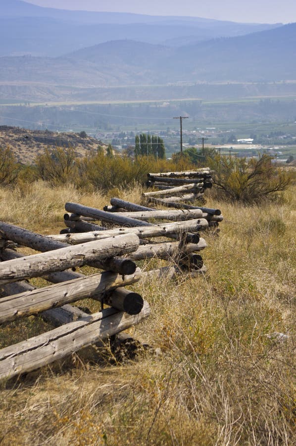 Rustic weathered log fence stock photo. Image of boundary - 33646344