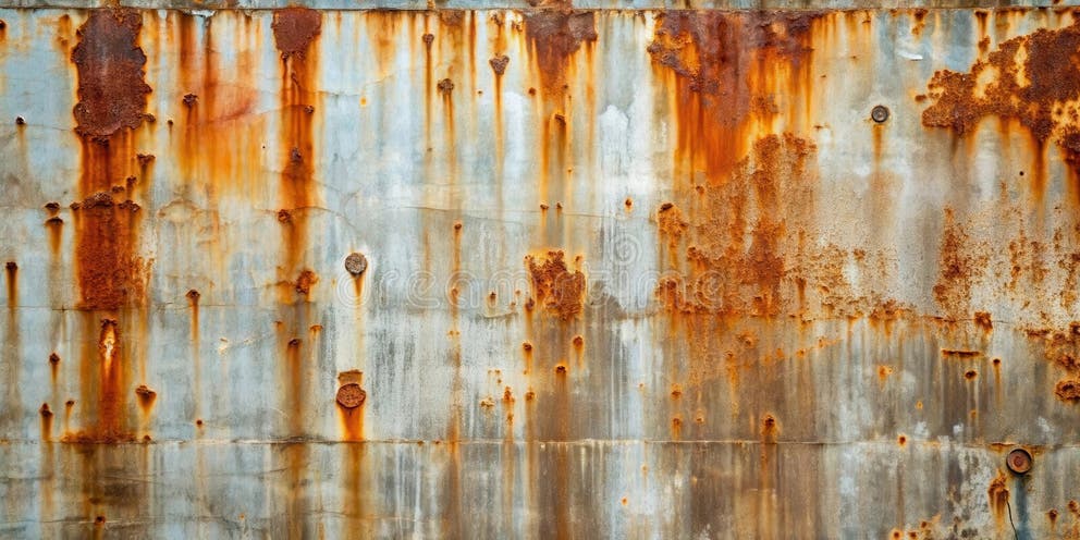 Rustic Weathered Metal Panel with Extensive Rust and Corrosion Showing ...