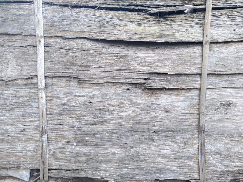 Rustic and Weathered Teak Bark Wall Cladding. Natural. Stock Photo ...