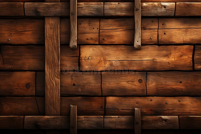 Rustic Weathered Wooden Background with Cracks and Knots, Place for ...