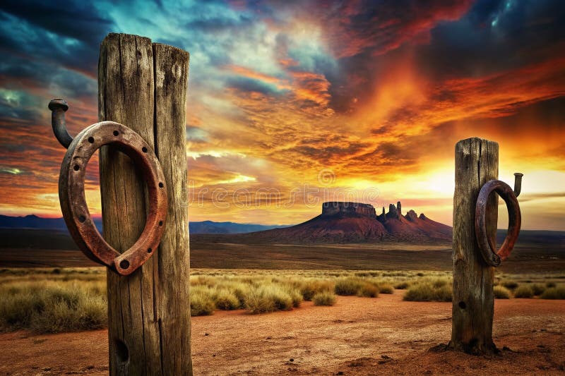 A Rustic Western Abstraction a Desert Landscape Transformed by Worn ...