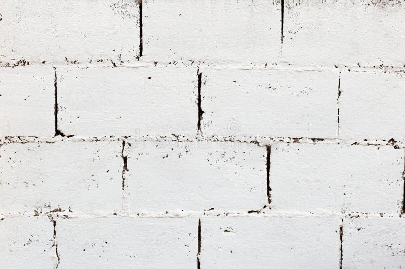 Rustic and White Wall Made with Blocks. Horizontal Stock Photo - Image ...