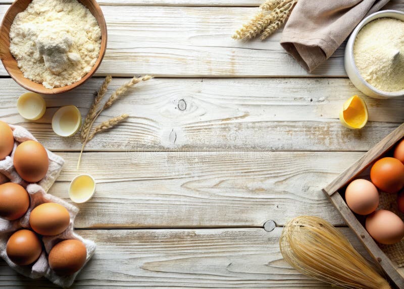 Rustic White Wood Baking Background with TiltShift Effect Perfect for ...